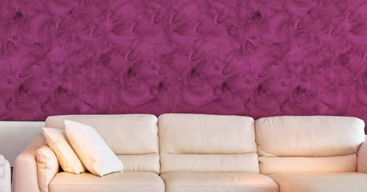 Purple Two Colour Combination for Bedroom Walls