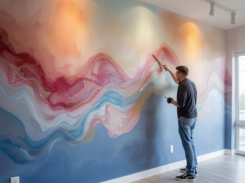 Wall Mural Painting Technique & Ideas | Stippling, Sponging & more