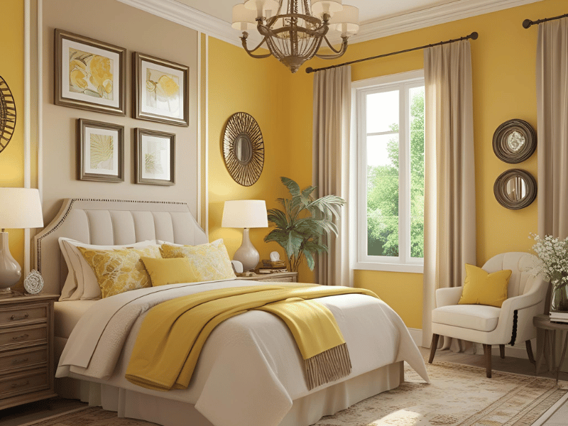 11 Stunning Lemon Yellow Colour Combinations for Walls