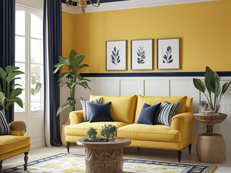11 Stunning Lemon Yellow Colour Combinations for Walls